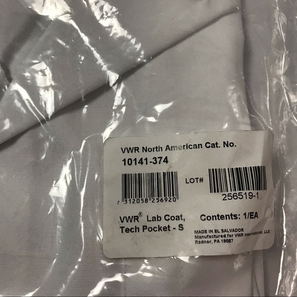VWR | Other | Vwr Lab Coat Tech Pockets Size S Snap Button Men | Poshmark